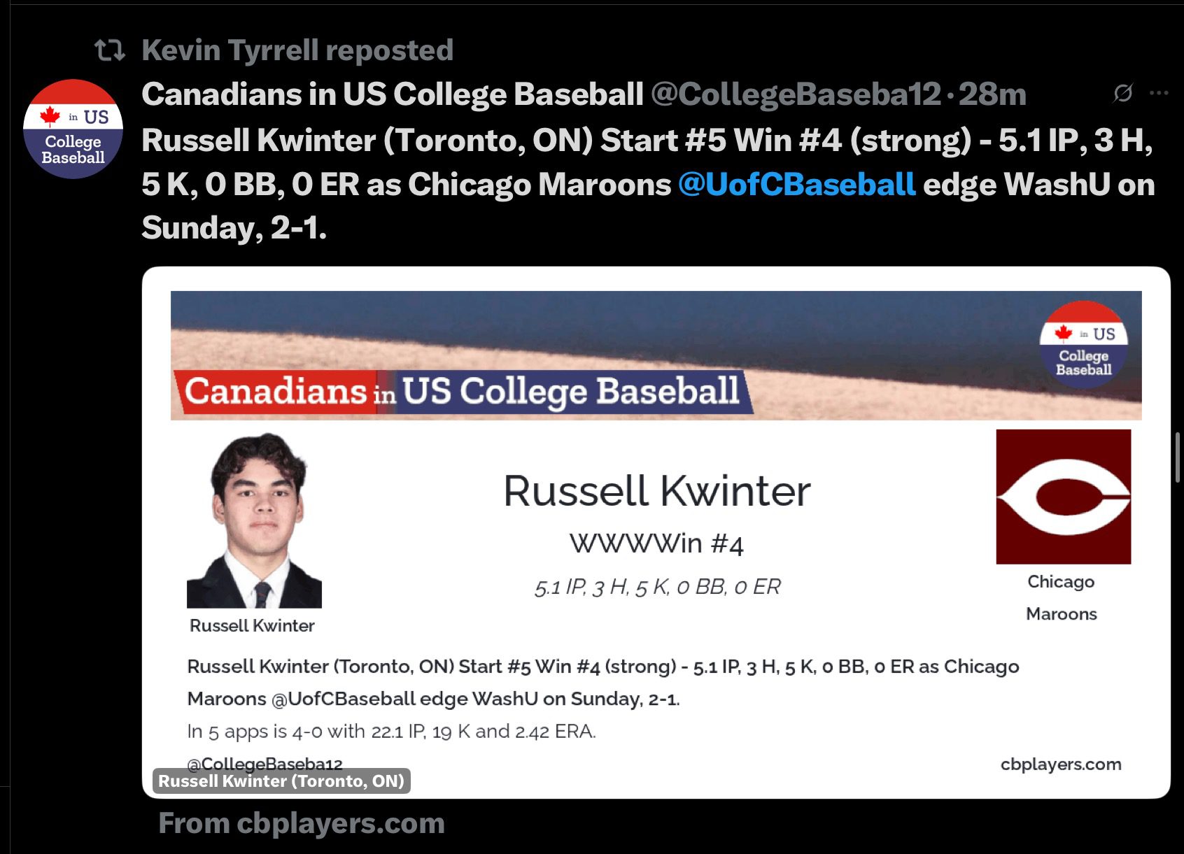 Terriers College Report | Terriers Baseball